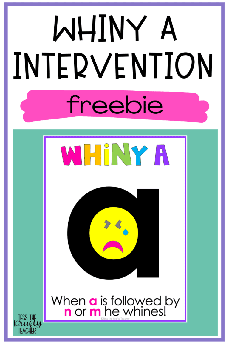 Phonics Intervention: Whiny A - The Krafty Teacher