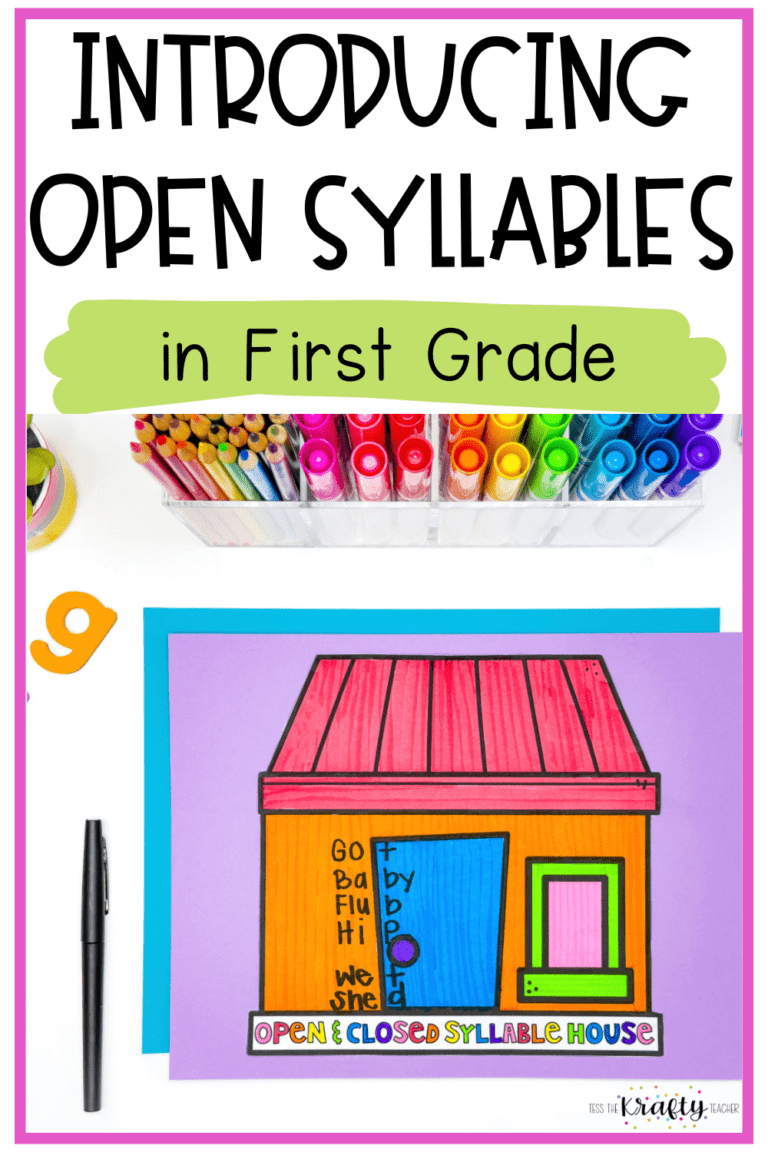 Teaching Open Syllables in First Grade - The Krafty Teacher